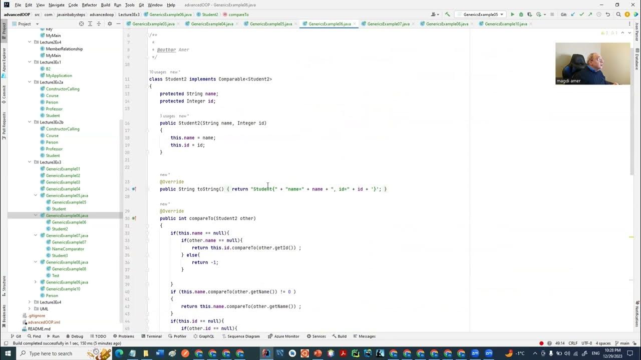 Advanced OOP with Java in Arabic| Lecture 3 Part 6 | تعليم لغة الجافا و االتصميم المستوى المتقدم ...