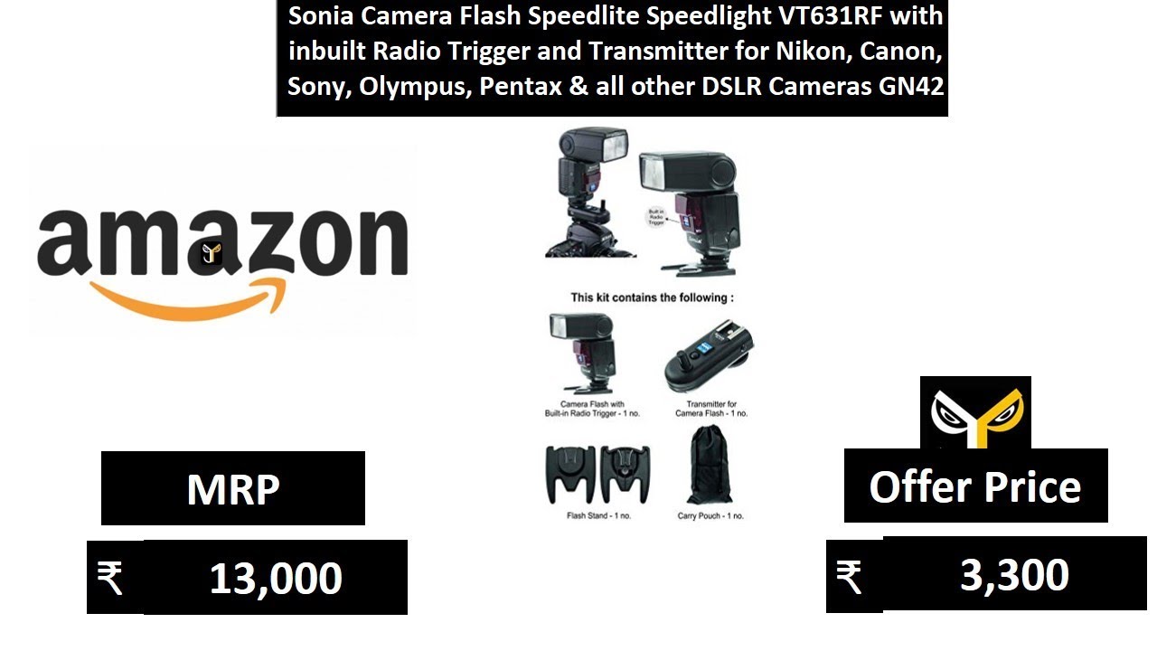 Sonia Camera Flash Speedlite Speedlight VT631RF with inbuilt Radio ...