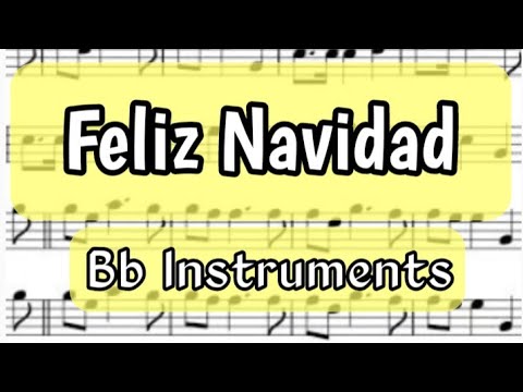 Feliz Navidad Bb Instruments Sheet Music Backing Track Play Along ...