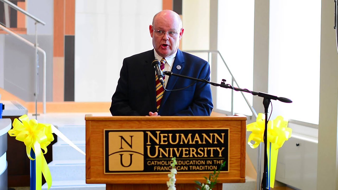 Neumann University - New Library Ribbon Cutting 2014 - YouTube