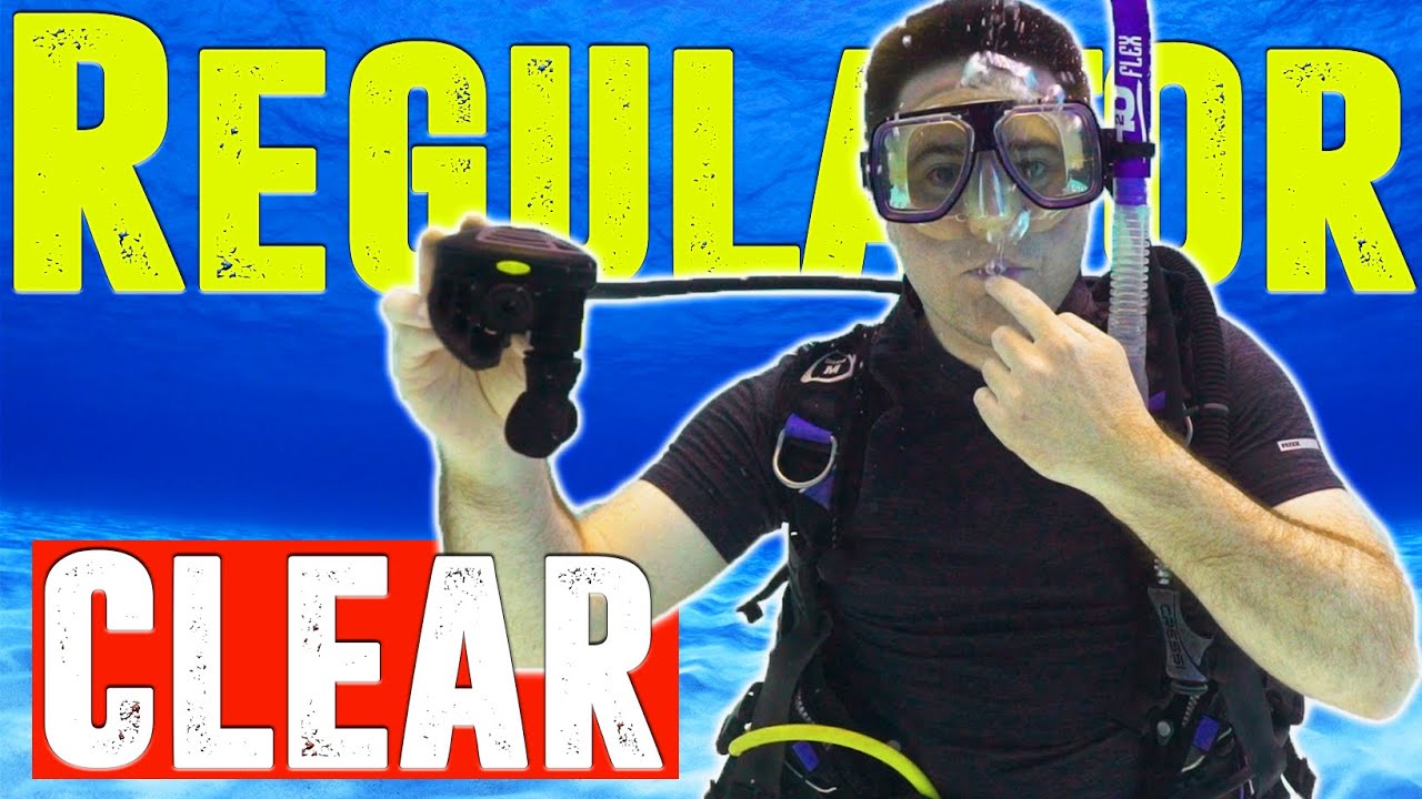 PADI Open Water: How to clear a diving regulator underwater - YouTube