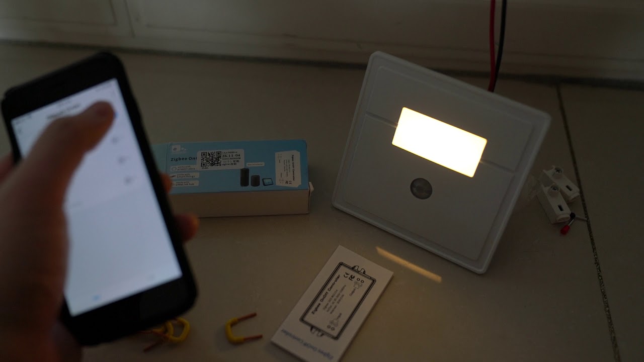 zigbee on off controller remote foot sensor light with smartthings hub ...