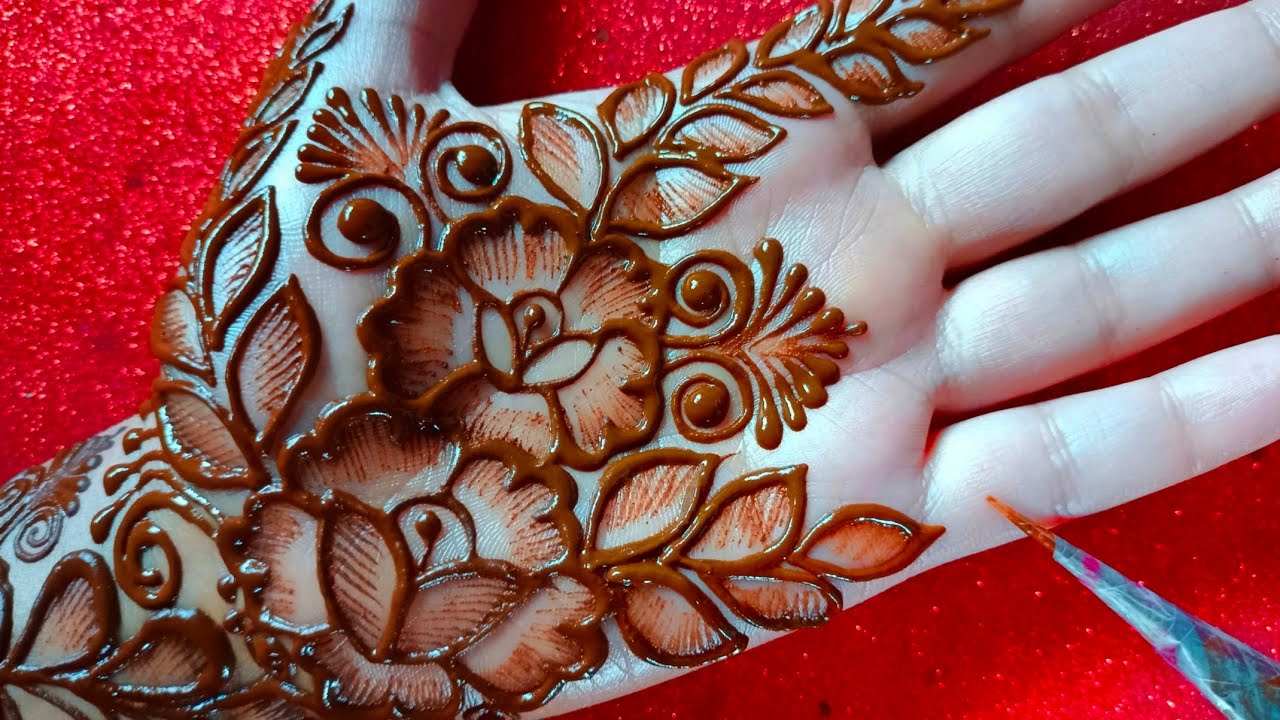 New easy shaded mehndi design | simple fronthand mehndi | mehndi design ...
