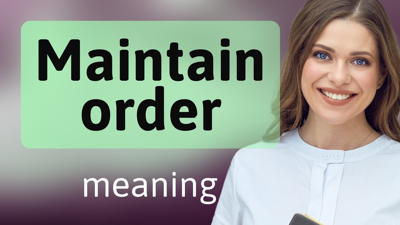 Maintaining Order Mastering English Phrases Youtube