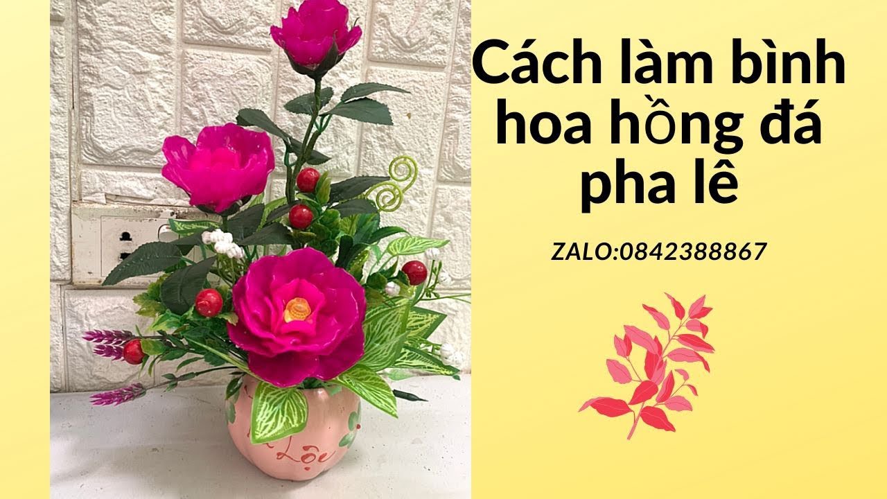 Cách làm hoa hồng đá pha lê | How to make a rose | diy | Thanh Hằng ...