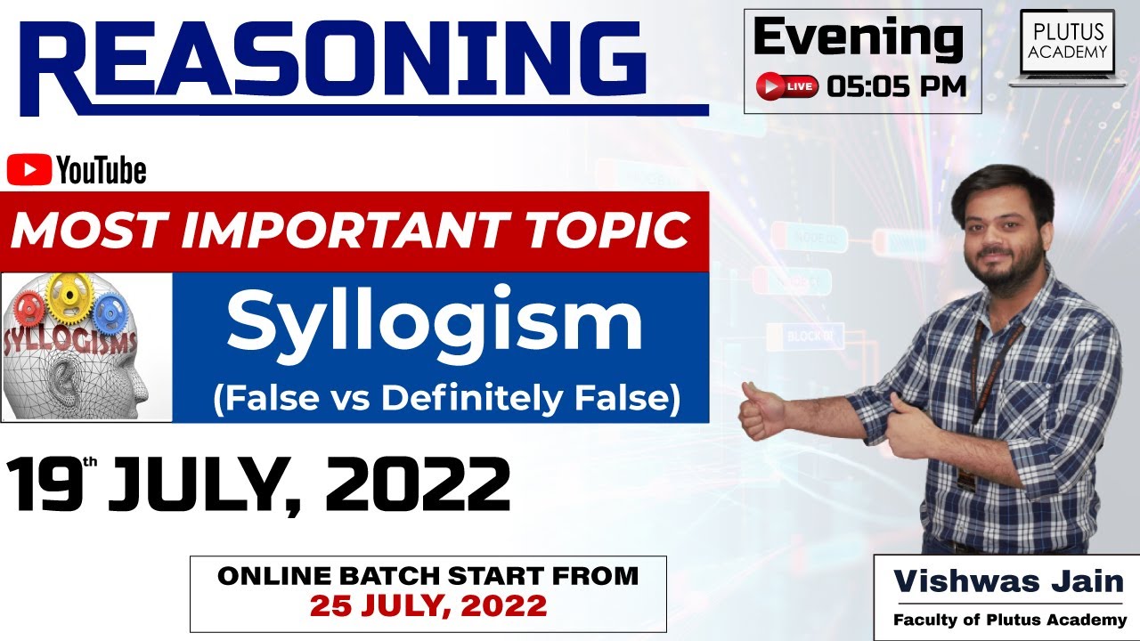 Reasoning | Syllogism(False vs Definitely False) Important For All ...