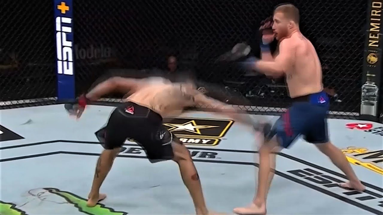 Tony Ferguson Punching Justin Gaethje's Legs - YouTube