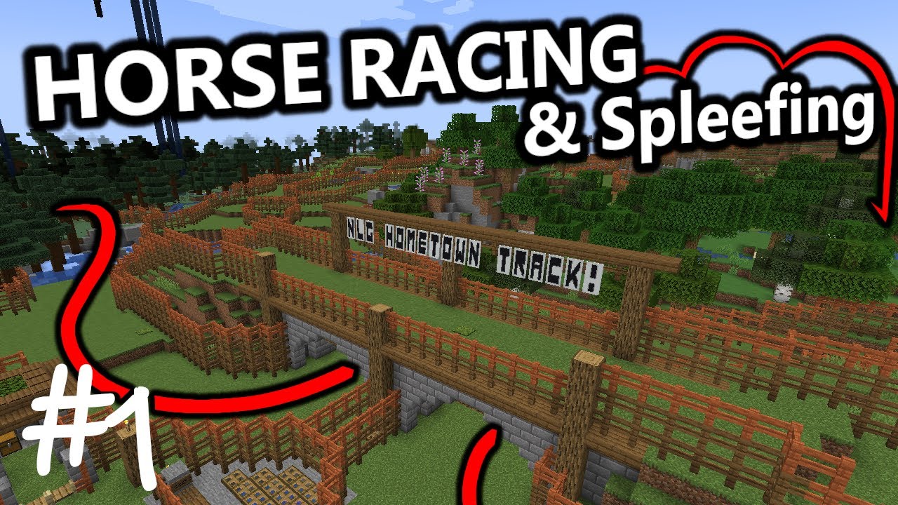 Horse Racing & Spleef: Minecraft Minigames #1 [SMP Realm] - YouTube