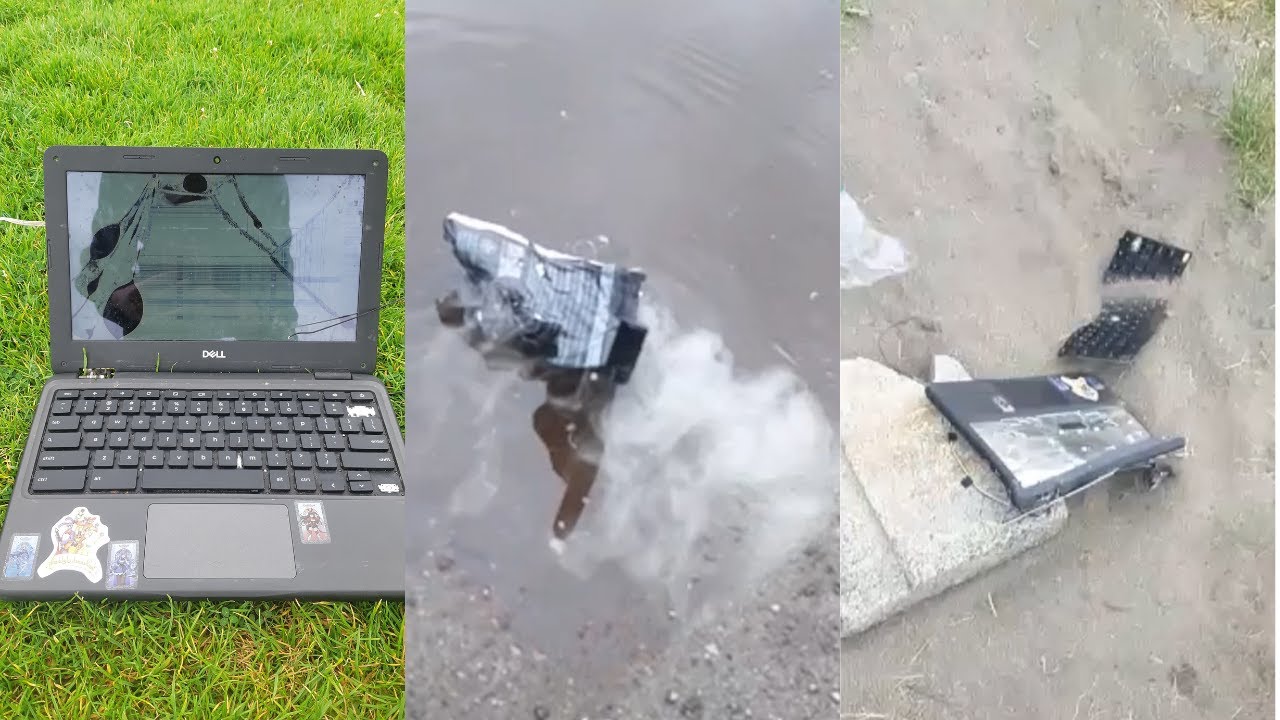 Smashing a dell Chromebook - YouTube