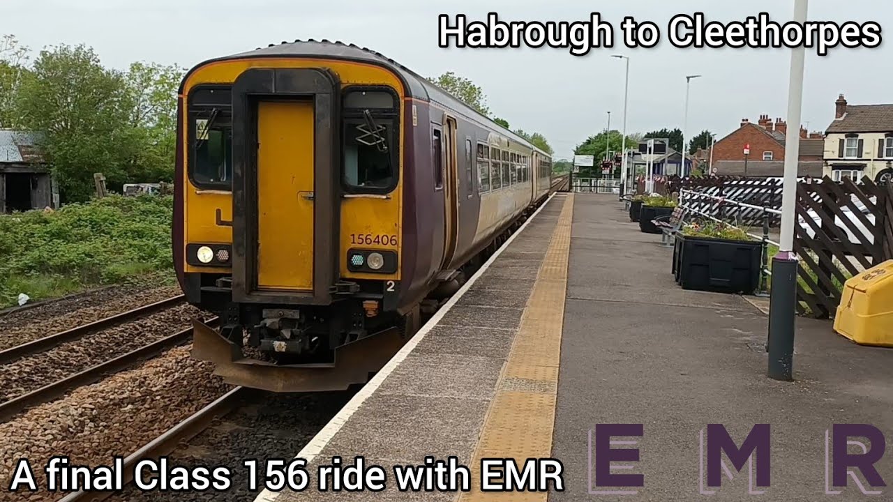 Onboard an EMR Class 156 “Super Sprinter” from Habrough to Cleethorpes ...