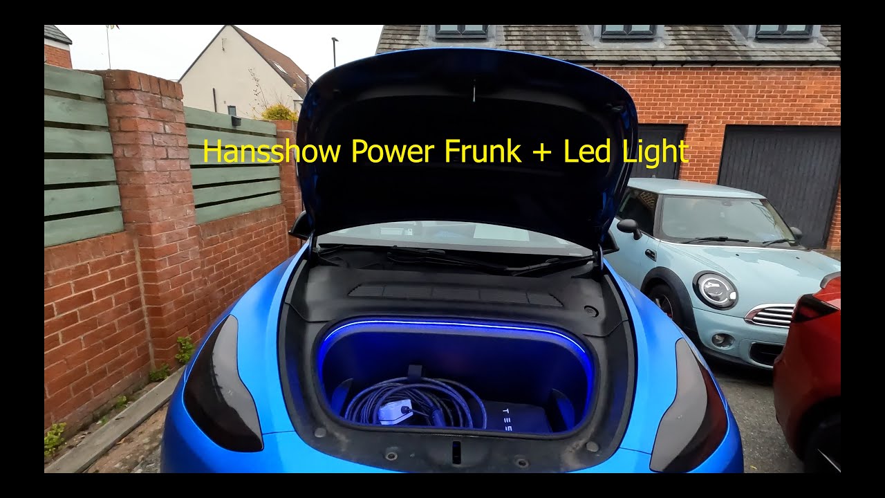 Tesla Model Y Hansshow Power Frunk Installation - YouTube