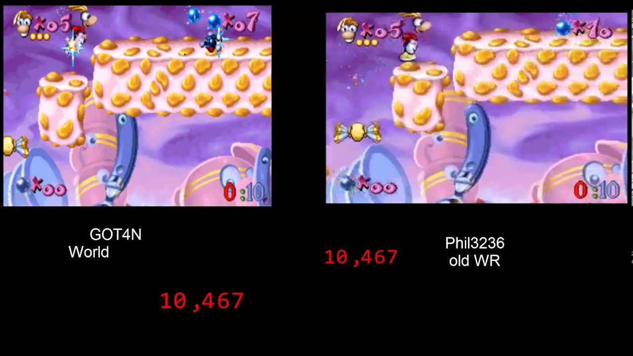 Rayman 60 Levels : Cake - Level 1 14,130 [Former WR] - YouTube