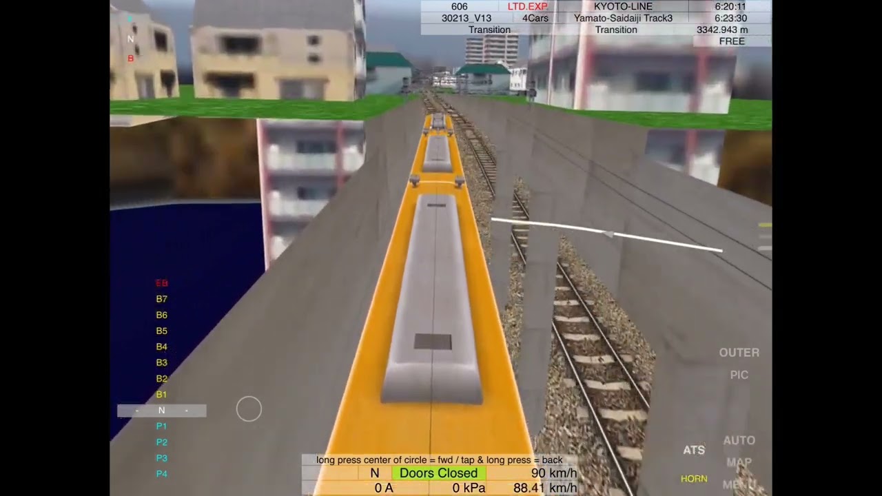 Train Drive ATS 3 606 Limited Express To Kyoto Line - YouTube