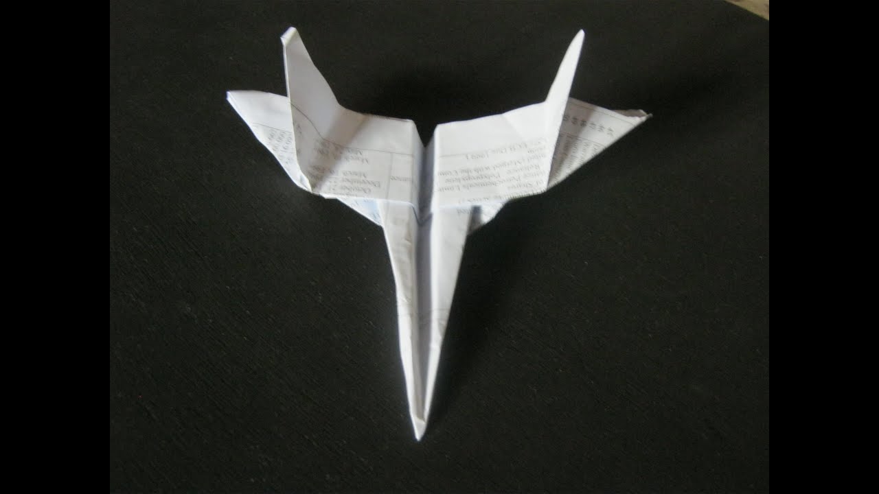 Origami Tutorial -Waste Paper's Best Airplane - YouTube