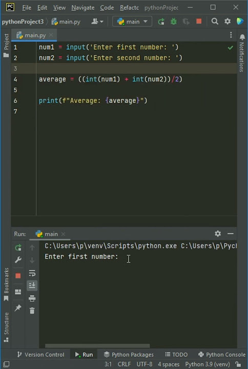 Average Pythonprojects Pythonprogramming Shorts Pythonprojects Python Pythontutorial 0016