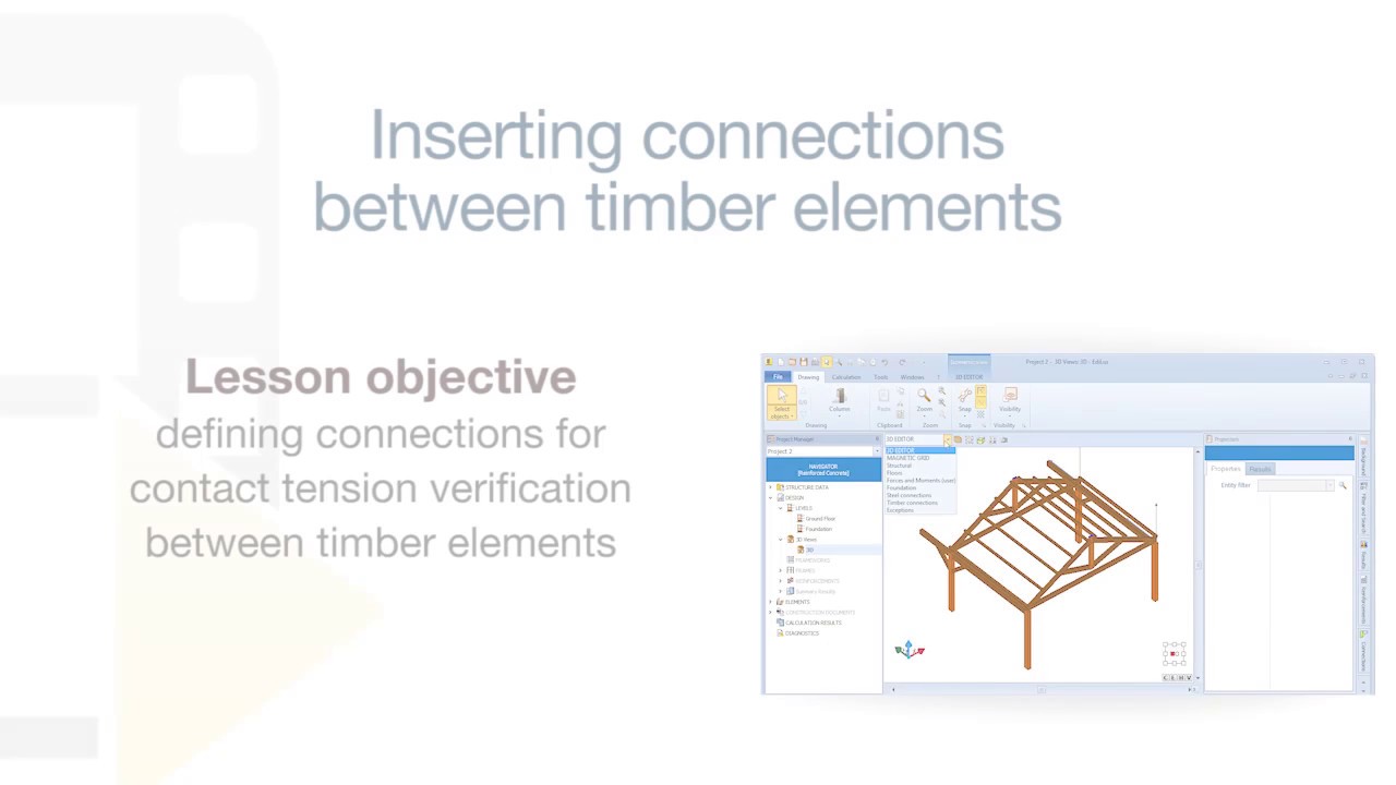 EdiLus Tutorial - Inserting connections between timber members - ACCA software - YouTube