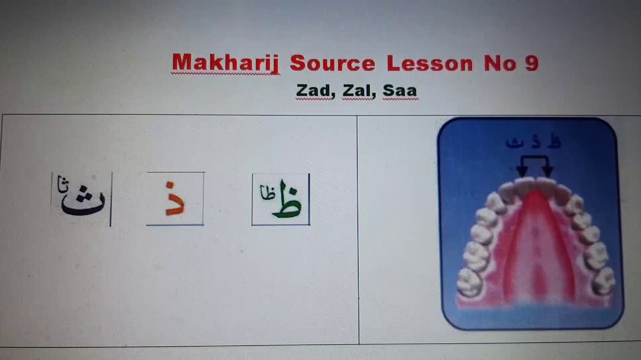 Makharij Source Lesson No 9 - YouTube