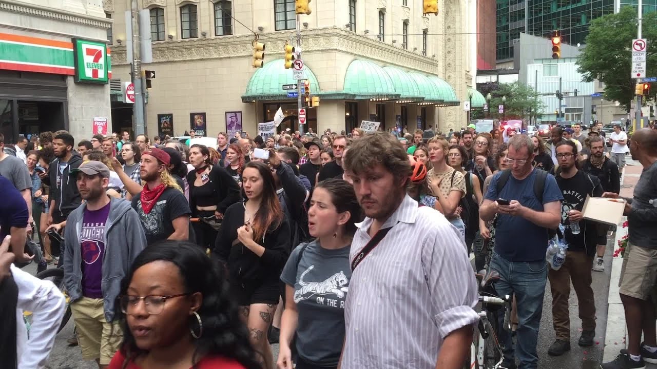 Crowd Marches Through Downtown Pittsburgh To Protest Fatal Shooting Of ...