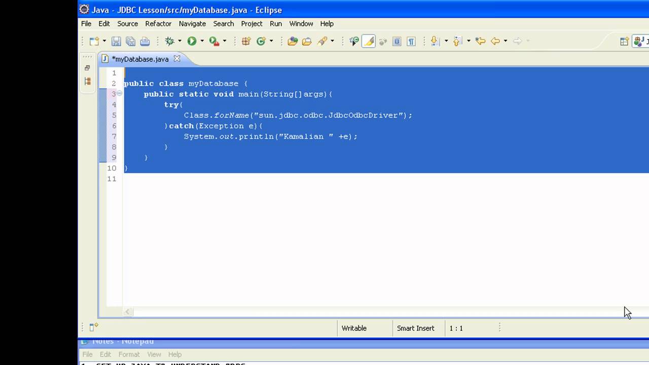 Jdbc Lesson 4 Create Connection Java To Database Youtube