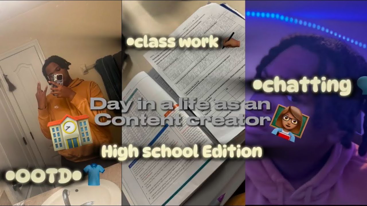 Day in a life as an content creator (High school edition) |005| First ...