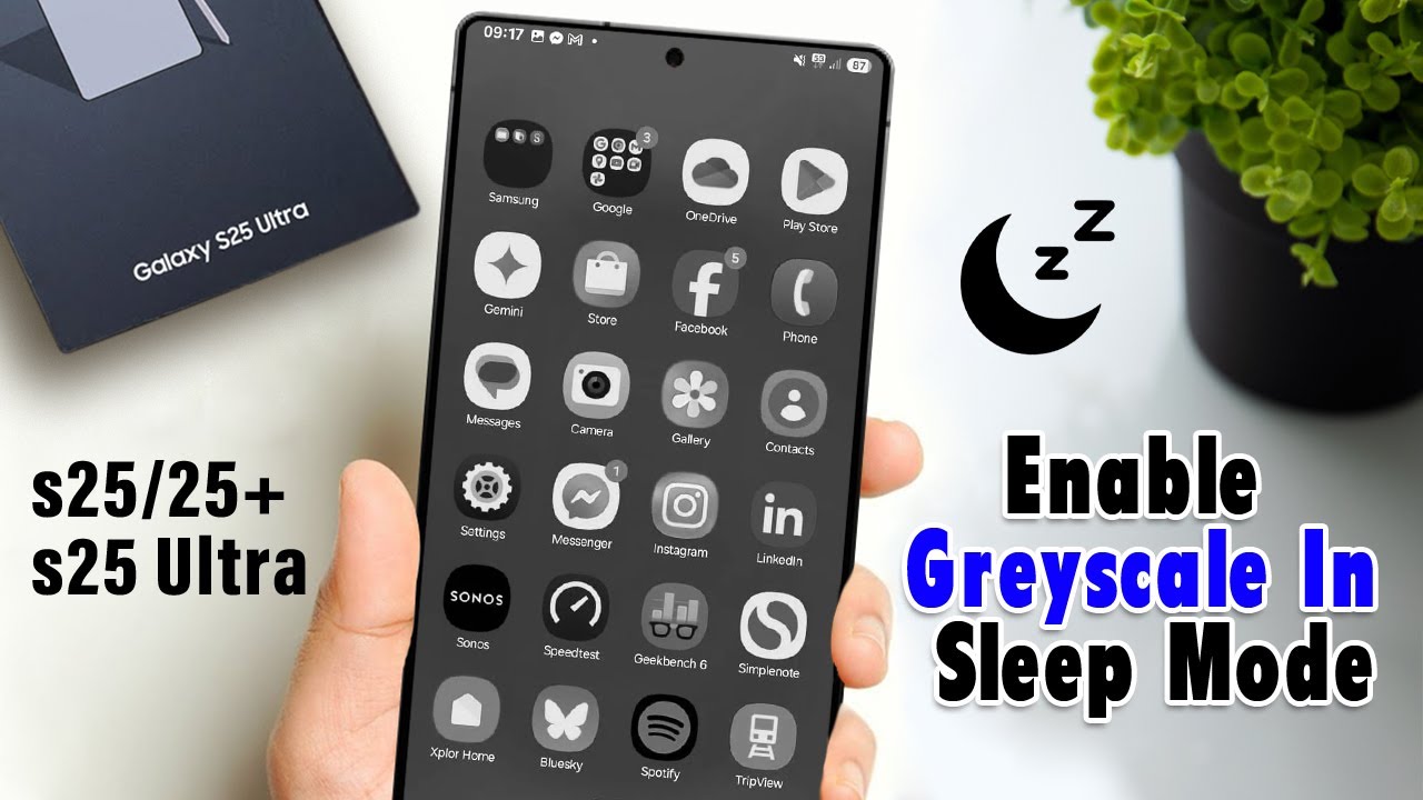 How To Enable Greyscale In Sleep Mode On Samsung Galaxy S25/ S25 Ultra ...