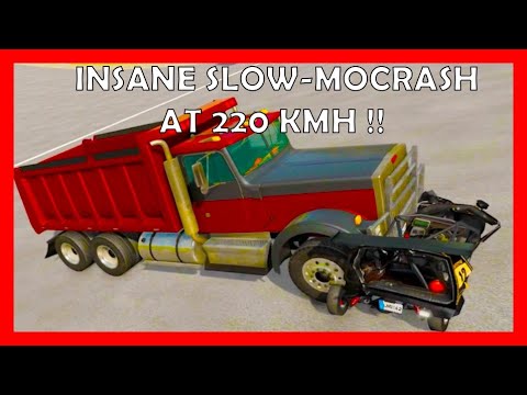 EPIC SLOW MOTION CAR CRASH AT 220 KMH !! #31 (BEAM.NG DRIVE) - YouTube