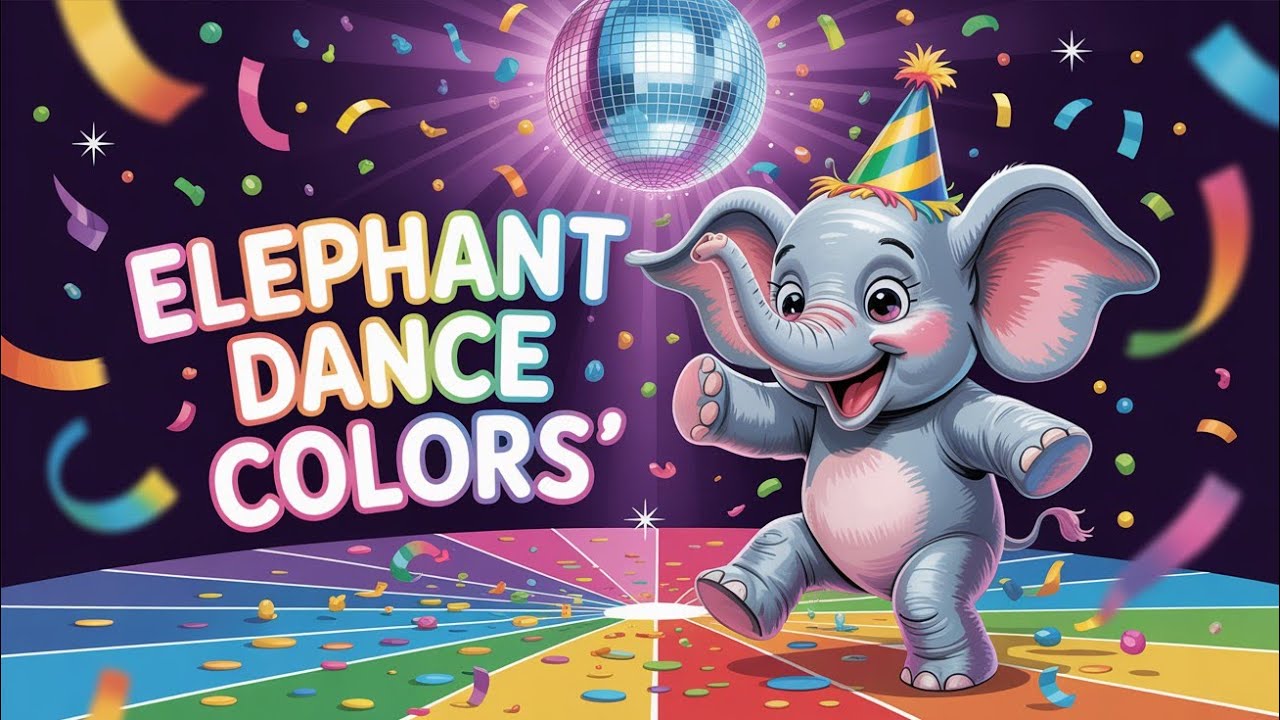 “Elephant Dance Learn Colors | Funny Baby Elephant Song for Kids ...