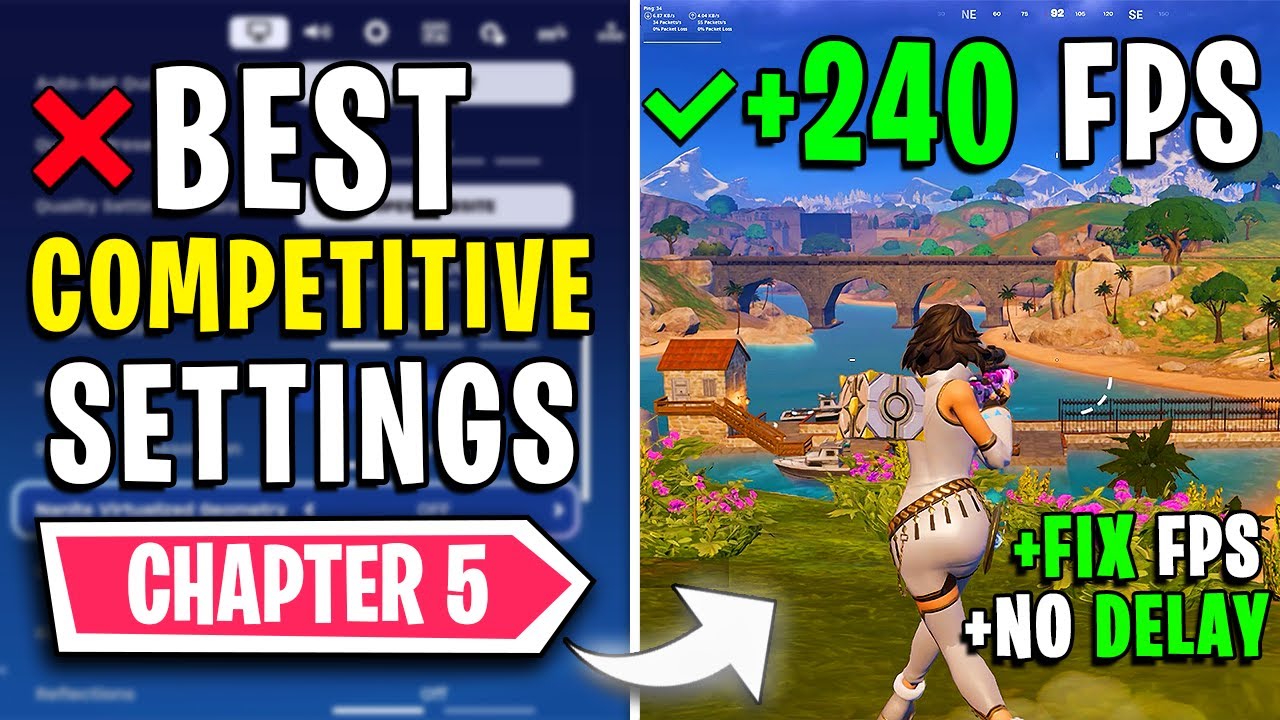 *BEST SETTINGS* for MAX FPS in FORTNITE CHAPTER 5! - (BOOST FPS + 0 ...