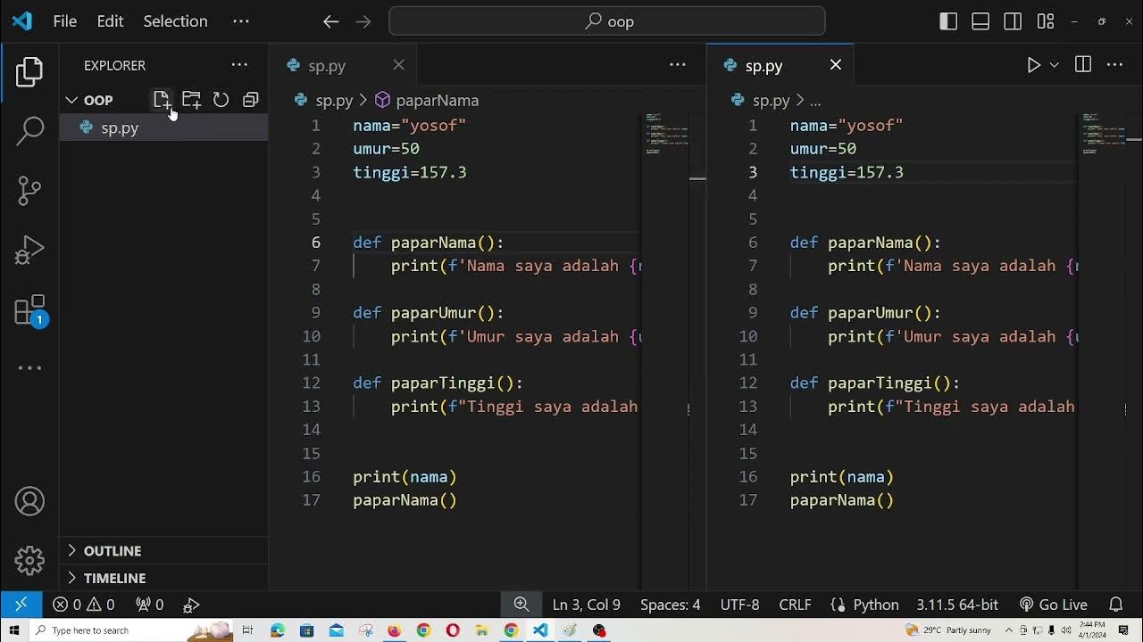 Object Oriented programming (OOP) in python-part 1 - YouTube
