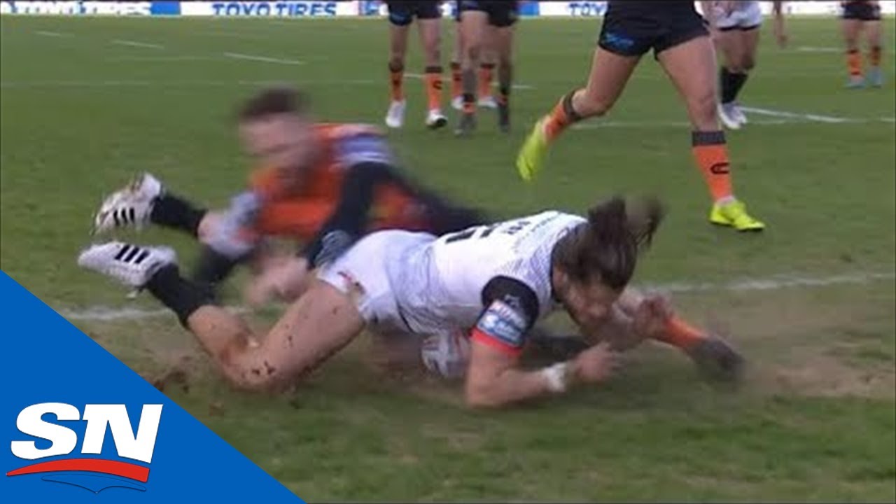 Liam Kay Scores First Try In Wolfpack Super League Debut - YouTube
