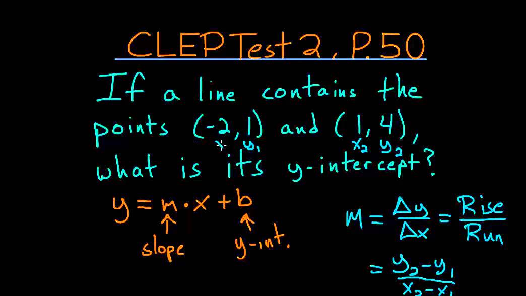 CLEP College Algebra: Linear Equations 5 - YouTube