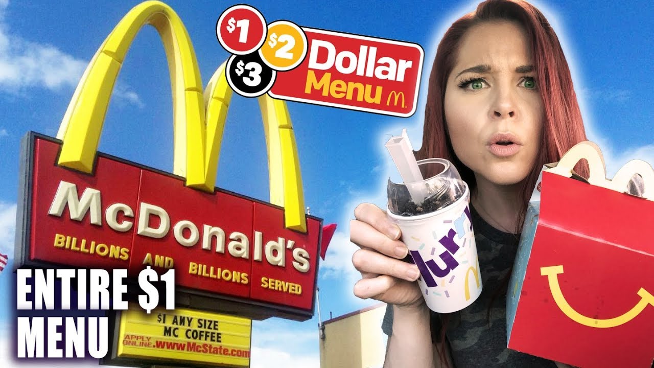 TRYING EVERYTHING ON MCDONALD'S DOLLAR MENU!! MAJOR FAIL - YouTube