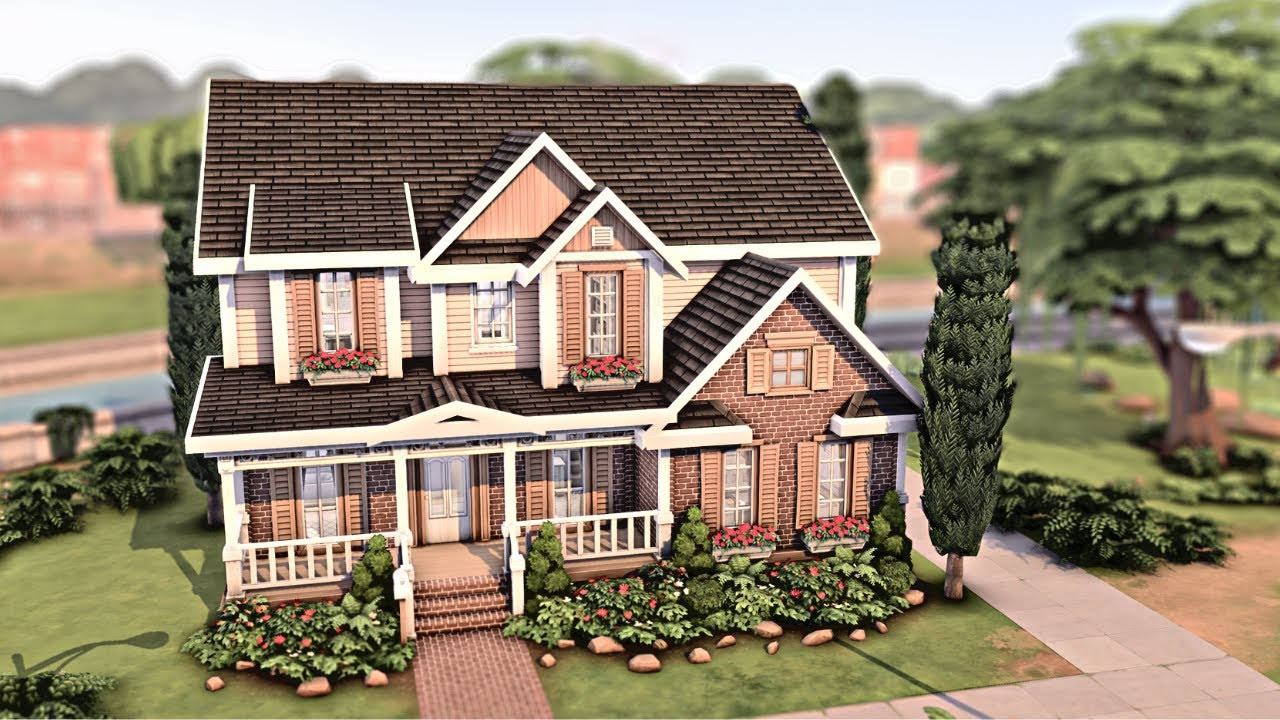BASE GAME TRADITIONAL FAMILY HOUSE 🏡 The Sims 4 Speed Build | No CC ...