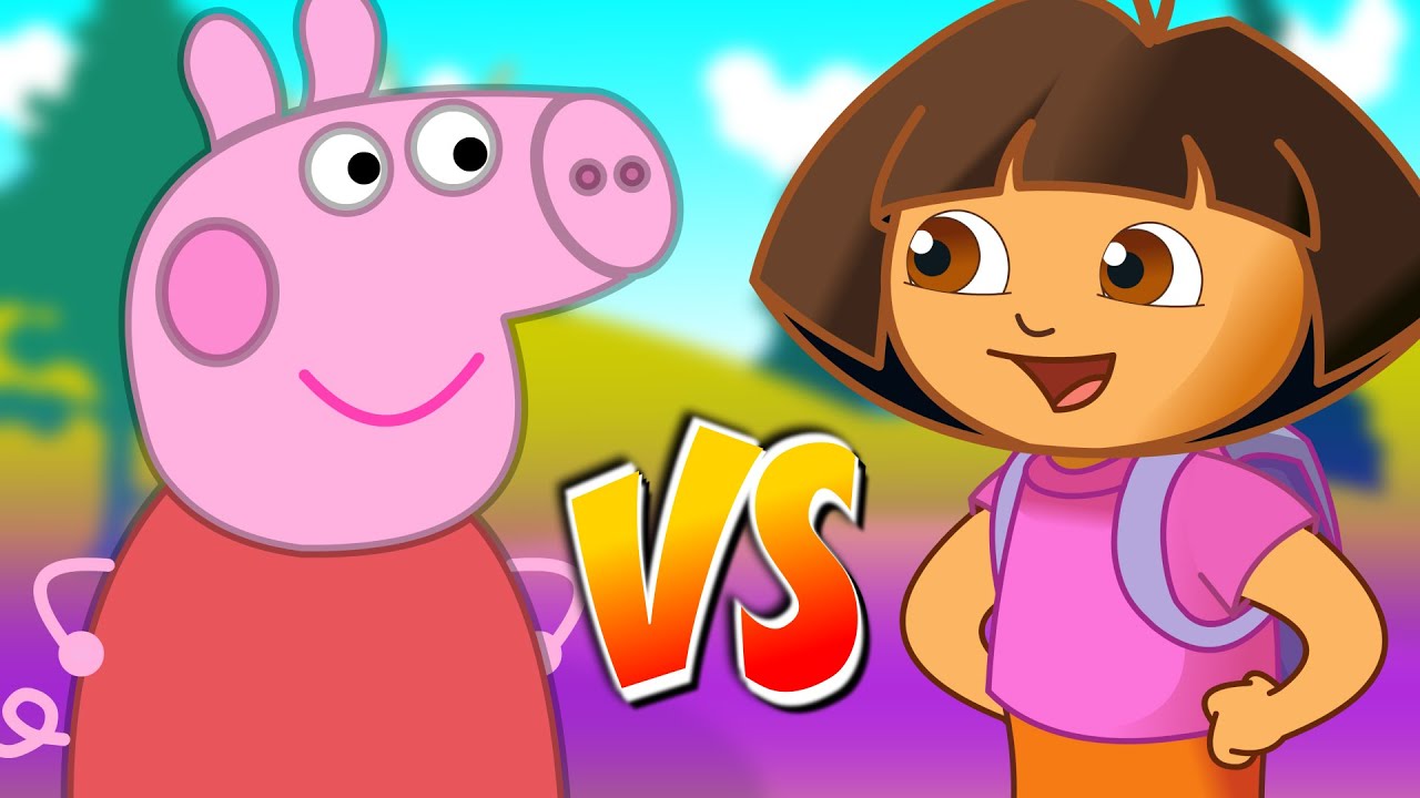 Peppa Pig vs Dora la Exploradora - BATALLAS DE RAP ANIMADAS - YouTube