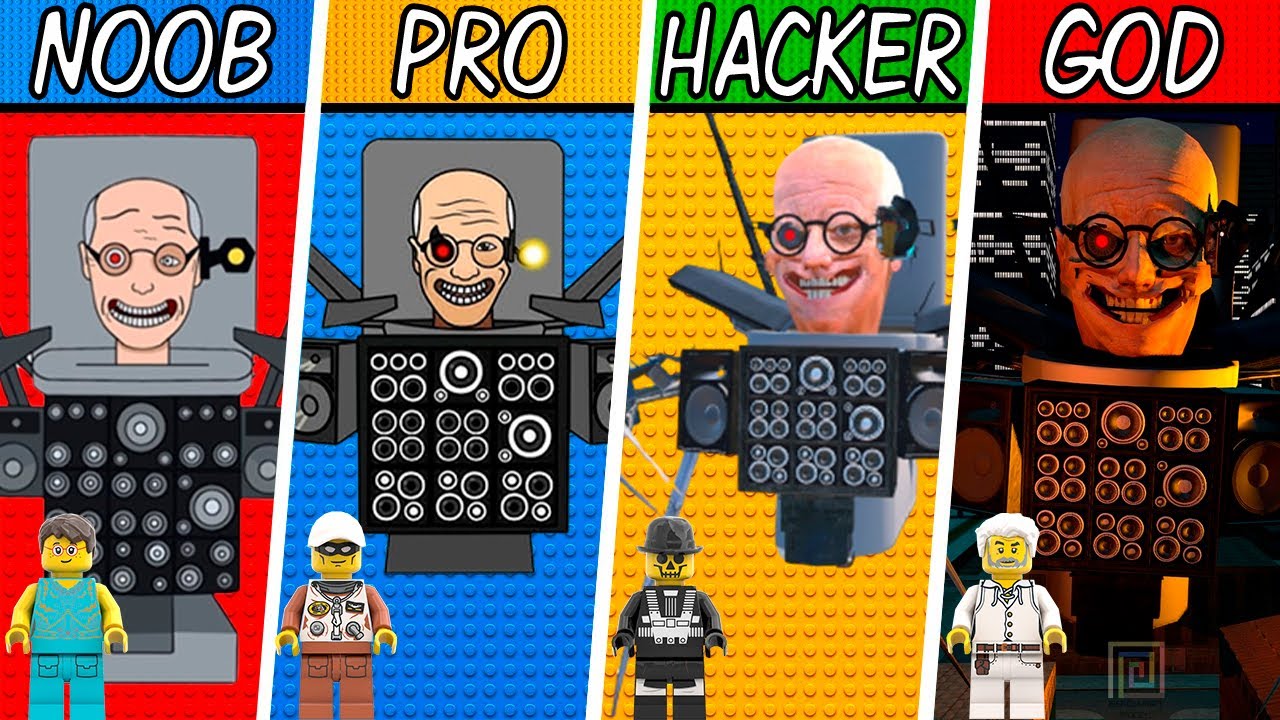 LEGO PIXELART UPGRADED SCIENTIST - Noob, Pro, Hacker, GOD! | (Skibidi ...