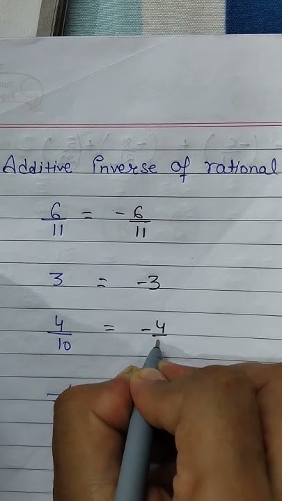 Additive inverse of Rational Numbers #shorts #shortvideo #shortsfeed # ...