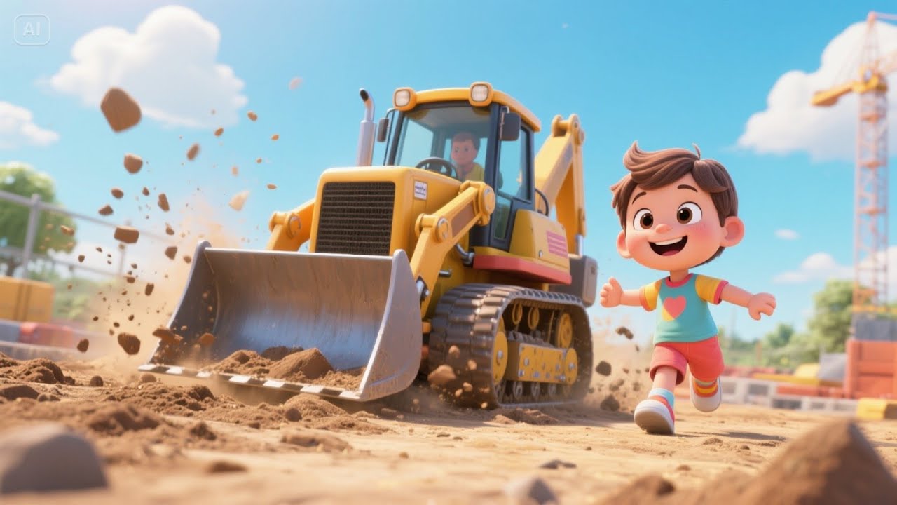 Bulldozer at the Building Site | Exciting Bulldozer Song for Kids ...