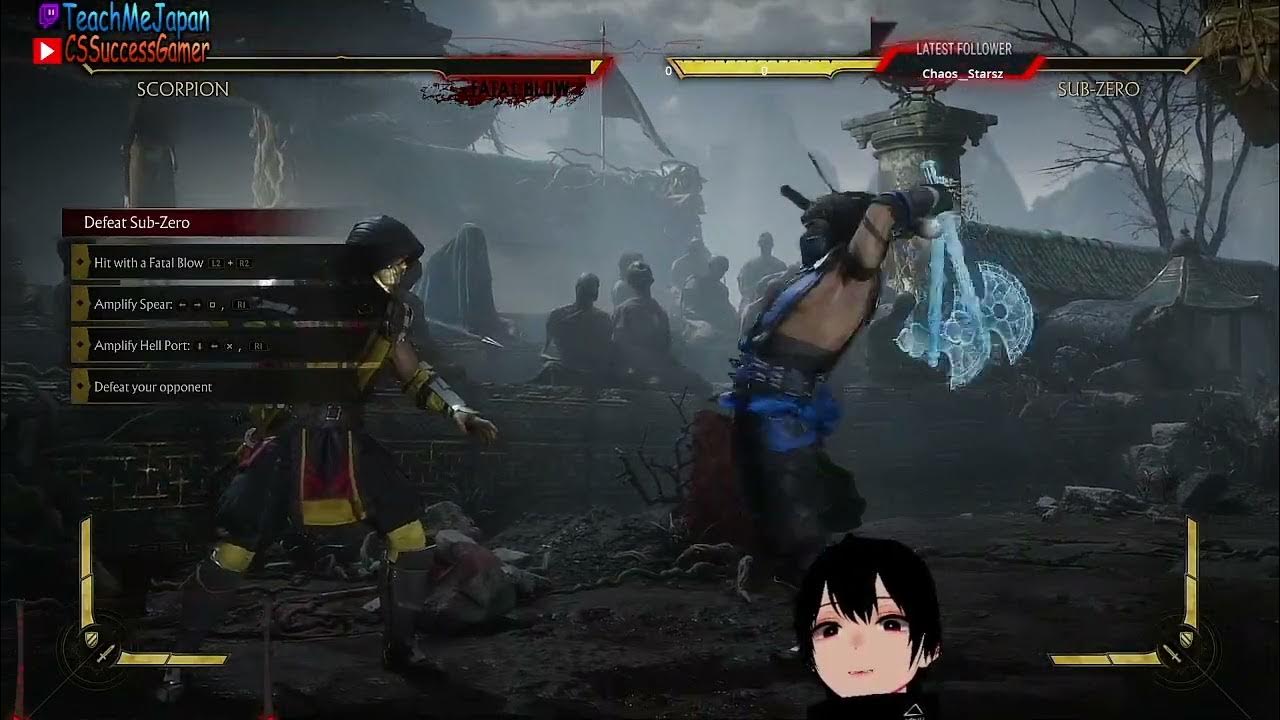 Mortal Kombat 11 Combo Attack String tutorial play through with scorpion - YouTube