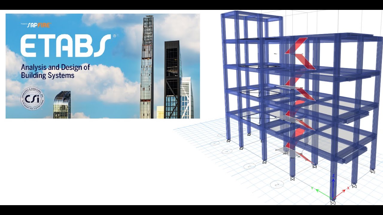 Modelado VIVIENDA en ETABS 4 Pisos + Voladizo + Azotea - YouTube