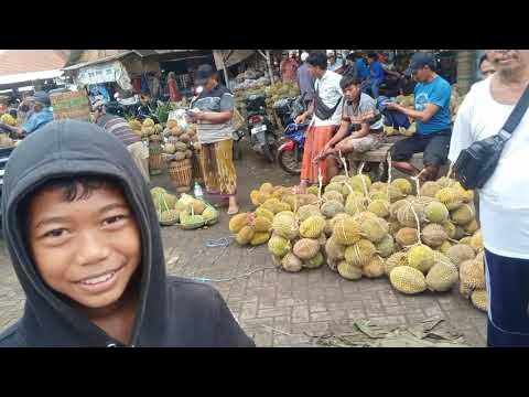 KONDISI PASAR BUAH DURIAN PASAR BUAH PASREPAN DI HARI PASARAN BANJIR DURIAN DAN HARGA MURAH ...