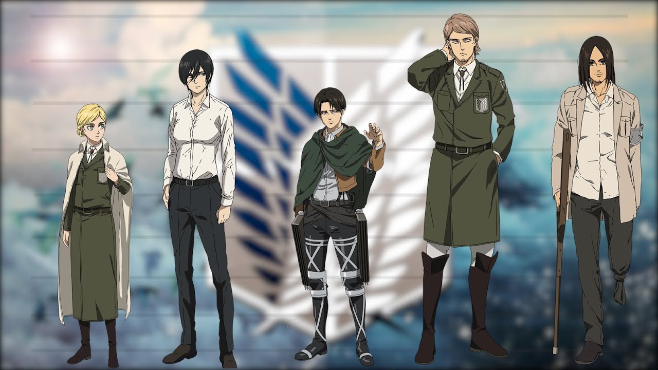 Attack on Titan characters Age and Height Comparison | AoT, SNK | Anime ...