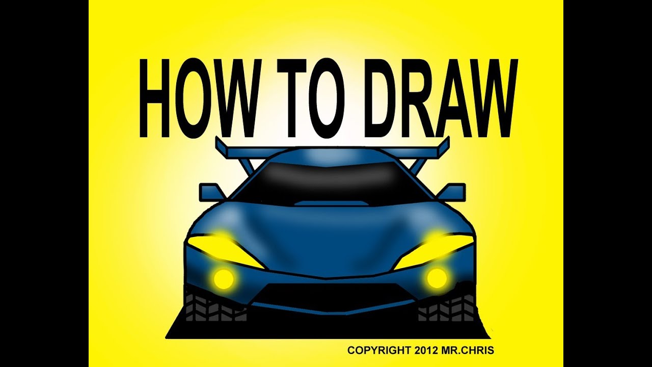 HOW TO DRAW Cartoon "STREET RACER CAR" the EZ WAY - YouTube