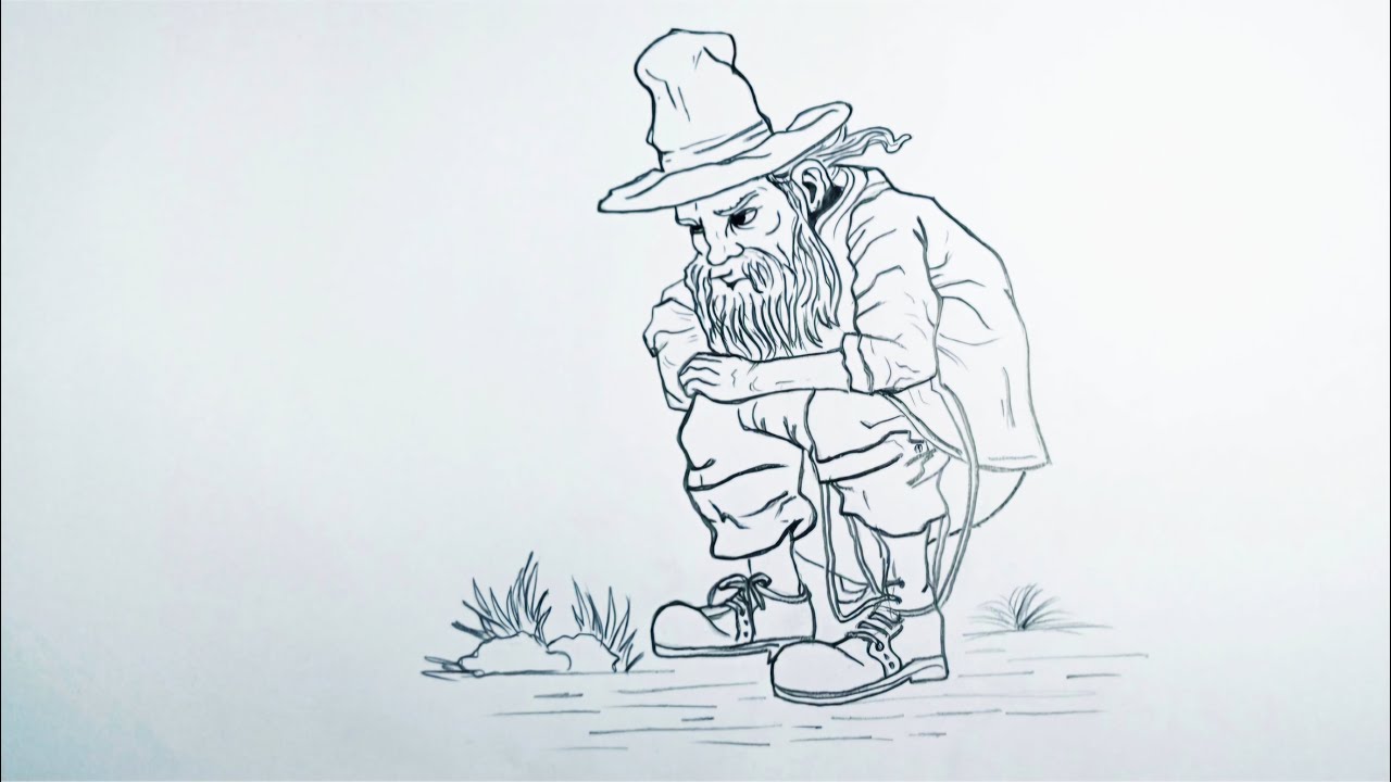"How to Draw a Fantasy Dwarf : Step by Step Pencil Sketch Tutorial ...