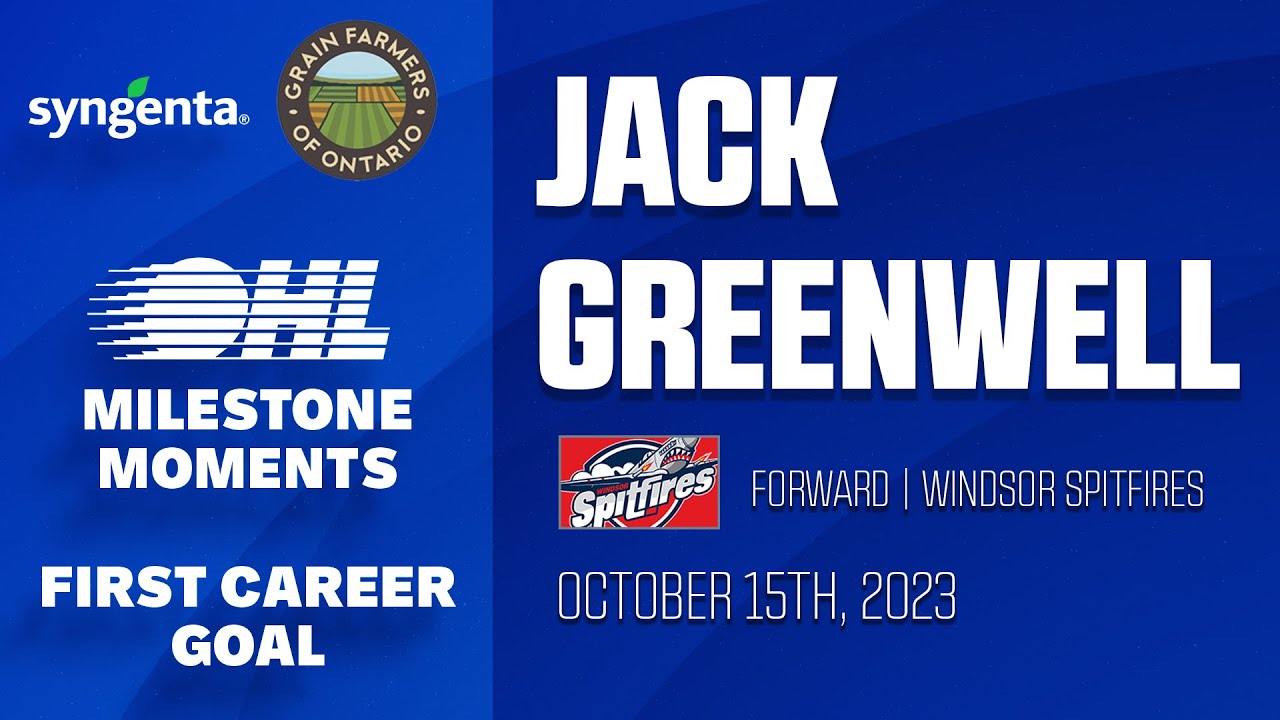OHL Milestones | Jack Greenwell | First Career Goal - YouTube