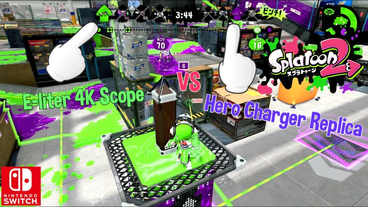 Nintendo Splatoon 2 E-liter 4K Scope VS Hero Charger Replica Tower ...