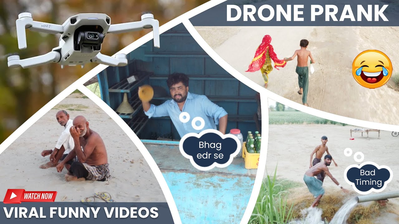 Drone Prank with Villagers Part 2 😋😋 l Funny Reaction l Viral Drone ...