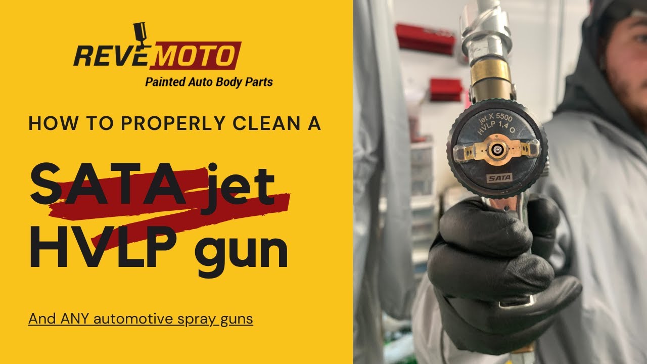 How to properly clean a SATA HVLP paint gun | ReveMoto - YouTube