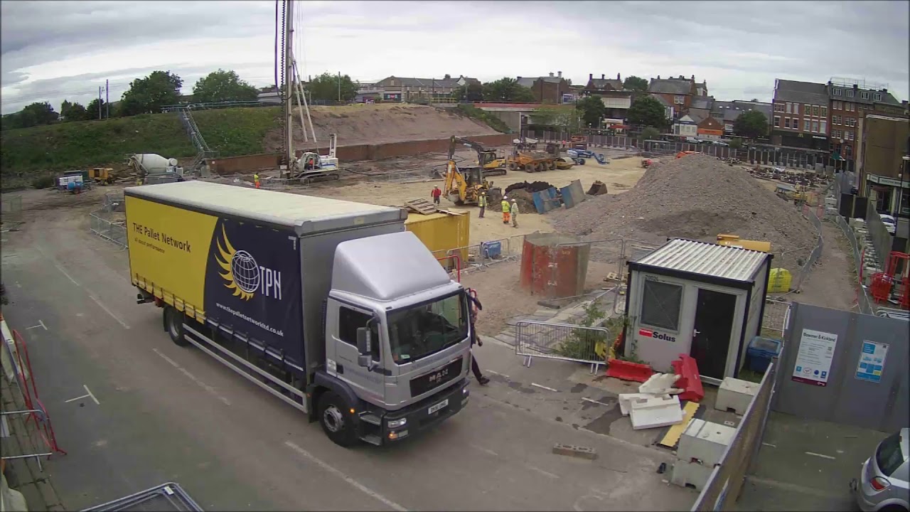 Time lapse of South Shields transport interchange construction 2 - YouTube