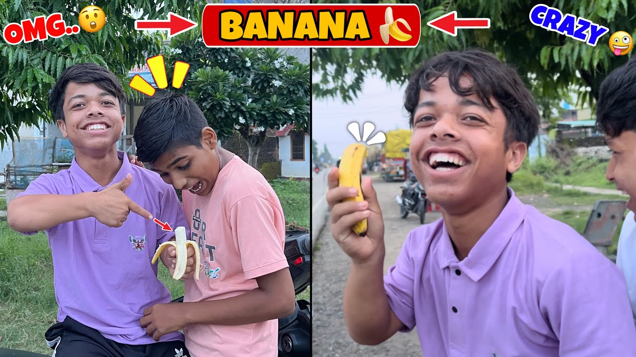 Banana Funniest Prank In Public Reaction 🍌😂 | Pawanuu Comedian ️ | - YouTube