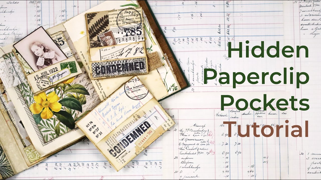 Hidden Paperclip Pocket | 3 ways | Tutorial - YouTube